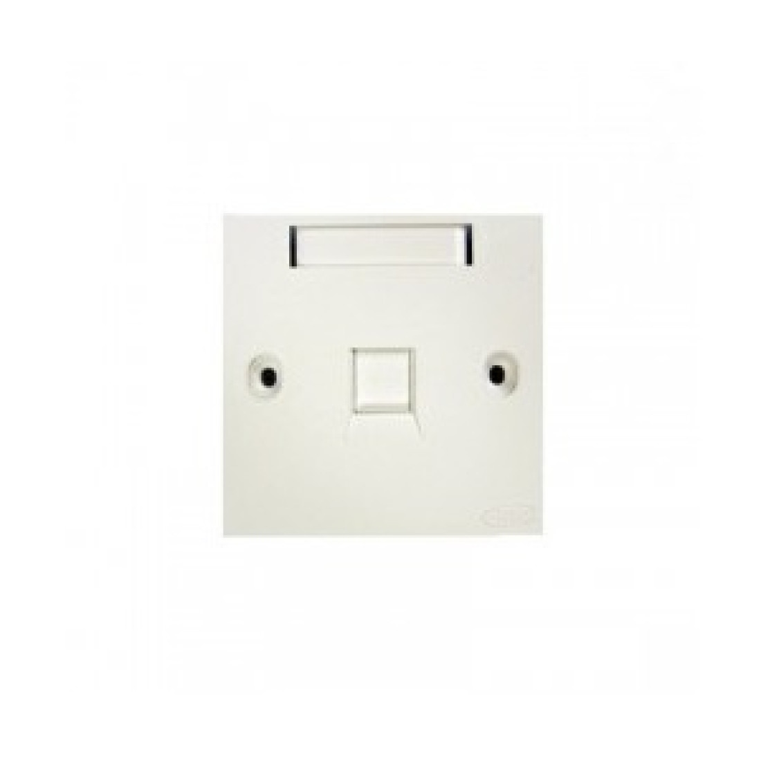 BS Angled Shuttered Faceplate - 1 Port, White
